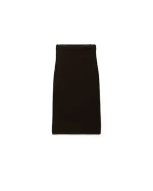 Prada Openwork Cashmere Knit Skirt - Brown