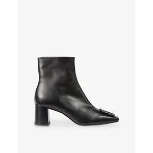 LK BENNETT Olanna Heeled Leather Ankle Boots