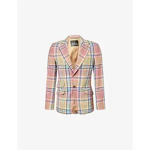 VIVIENNE WESTWOOD Peak-lapel Checked Wool Blazer