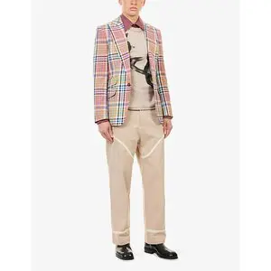 VIVIENNE WESTWOOD Peak-lapel Checked Wool Blazer