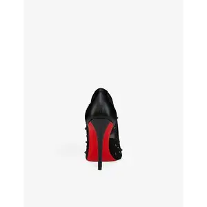 CHRISTIAN LOUBOUTIN Miss Z Degrastrass Perla Heeled Courts - Version Black/lin Bl