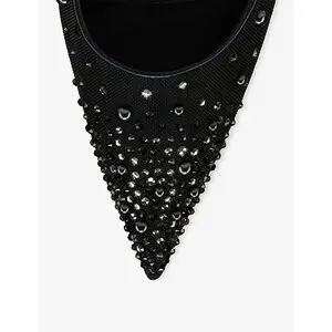 CHRISTIAN LOUBOUTIN Miss Z Degrastrass Perla Heeled Courts - Version Black/lin Bl