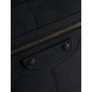 Balenciaga Le City Moto Medium Shell-woven Bag - Black