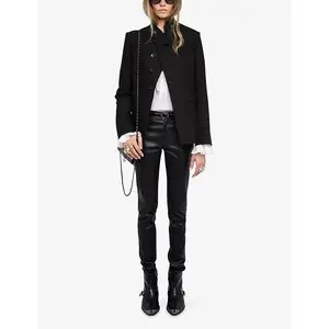Zadig&Voltaire Stretch-woven Blazer With Rhinestone Embellishment
