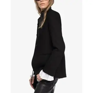 Zadig&Voltaire Stretch-woven Blazer With Rhinestone Embellishment