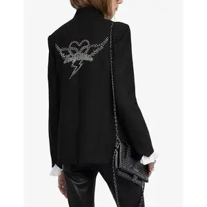 Zadig&Voltaire Stretch-woven Blazer With Rhinestone Embellishment