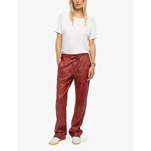 Zadig&Voltaire Leather Trousers - Cherry