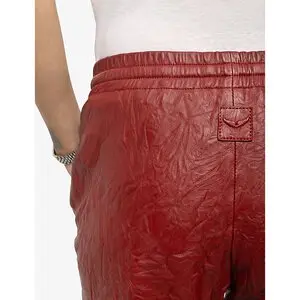 Zadig&Voltaire Leather Trousers - Cherry