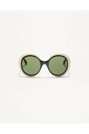 Valentino Garavani Dramatic Round 1960s Acetate Eyewear - Black