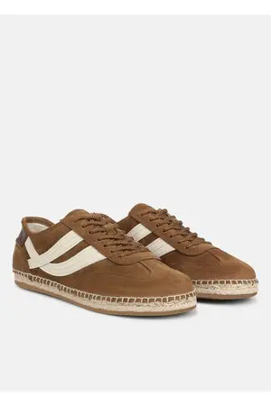 Vince Oasis Suede & Leather Espadrille Sneakers - Stripe