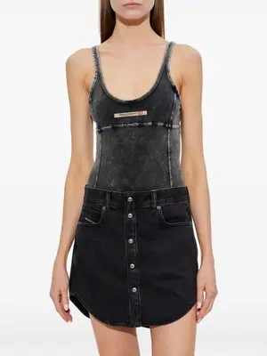 DIESEL® Cotton Bodysuit - Black