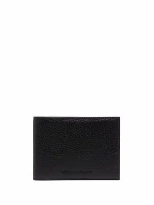 Emporio Armani Leather Bifold Wallet - Black