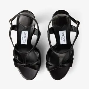 JIMMY CHOO Kesia 120 Leather Sandals - Black