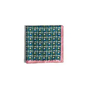 Miu Miu Printed Silk Scarf - Pink/laurel Green