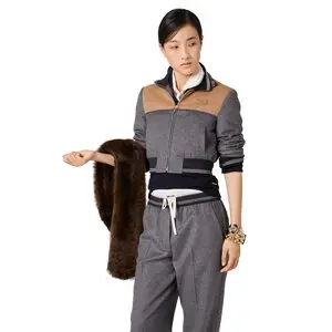 Miu Miu Velour Blouson Zipper Jacket