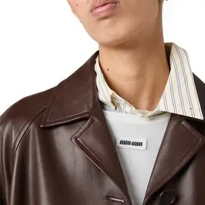 Miu Miu Nappa Leather Coat