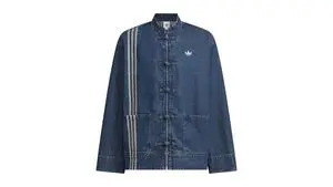 Adidas Ctt Oversized Chinese Track Top 3.0 Jacket - Medium Blue Denim