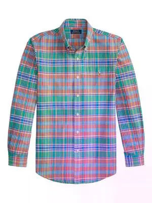 Polo Ralph Lauren Plaid-pattern Logo-embroidered Shirt - Green