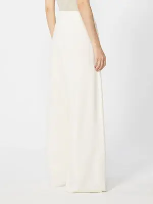 Max Mara Wide-fit Wool Trousers - Silk