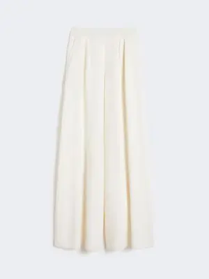 Max Mara Wide-fit Wool Trousers - Silk