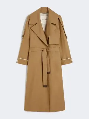 Max Mara Oversized Water-repellent Twill Trench Coat - Brown