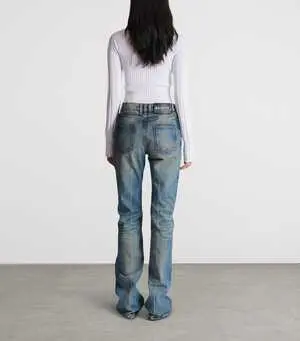 Balmain Faded Flared Jeans