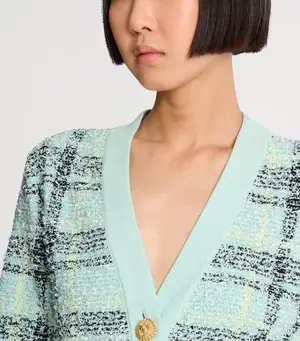 Balmain Tweed Sequin Cardigan