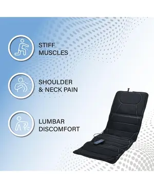 PURSONIC Full-body Massage Mat With Heat 2 Pack Â Multi-zone Vibration Relief For Back
