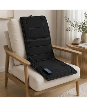 PURSONIC Full-body Massage Mat With Heat 2 Pack – Multi-zone Vibration Relief For Back