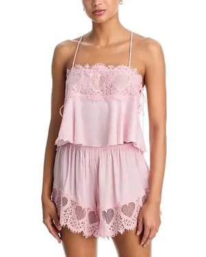 Free People Sweet Love Cami - Pink Ribbon
