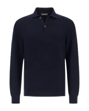 Boggi Milano Extra Fine Merino Wool Sweater - Navy Blue