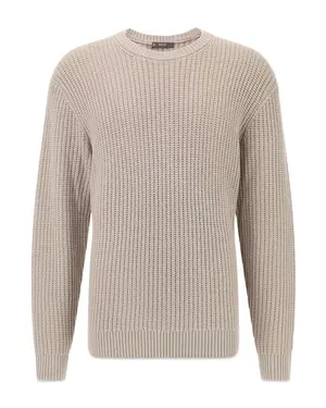 Boggi Milano Merino Wool Sweater - Sand