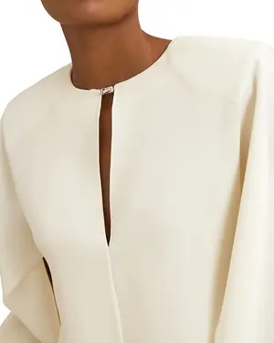REISS Long Sleeve Blouse - Cream