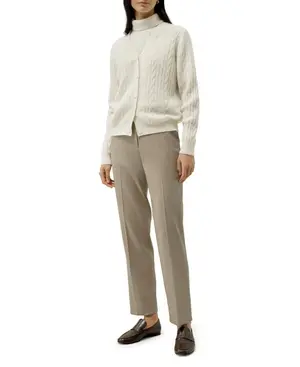 Lilysilk Cable Knit Baby Cashmere Cardigan - Cloud
