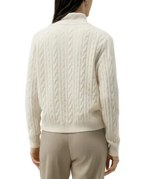 Lilysilk Cable Knit Baby Cashmere Cardigan - Cloud