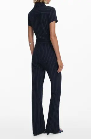 Desigual Pinstriped Bootcut Jumpsuit