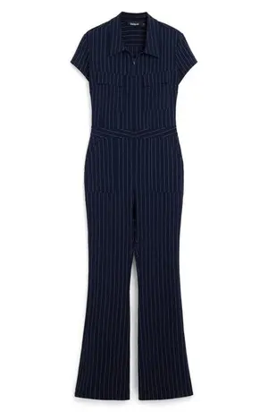 Desigual Pinstriped Bootcut Jumpsuit