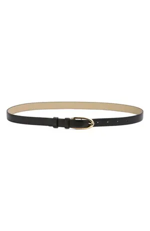 Givenchy Round Buckle Leather Belt - Black
