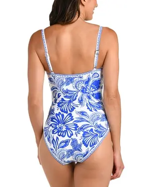 La Blanca Botanical Brocade One Piece Swimsuit