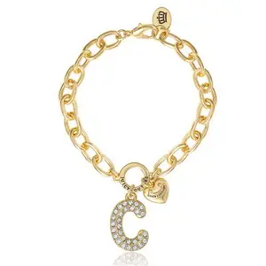 Juicy Couture Pavé Initial Charm Bracelet - Letter C