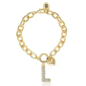 Juicy Couture Pavé Initial Charm Bracelet - Letter L