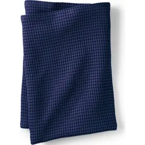 LANDS' END Organic Cotton Blanket - Deep Sea Navy