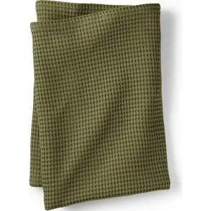 LANDS' END Organic Cotton Blanket - Olive Drab