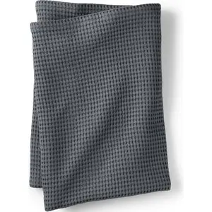 LANDS' END Organic Cotton Blanket - Warm Graphite