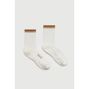FRAISE Striped Quarter Crew Grip Socks - Brulee