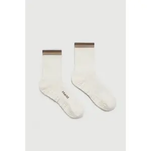 FRAISE Striped Quarter Crew Grip Socks - Malt