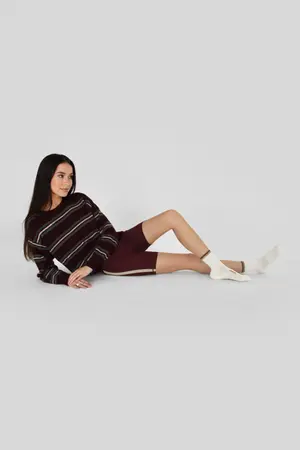 FRAISE Striped Quarter Crew Grip Socks - Malt
