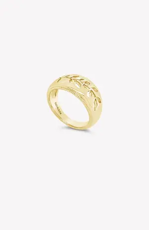 RIZEN JEWELRY Olive Branch Ring - 18k Gold Plated