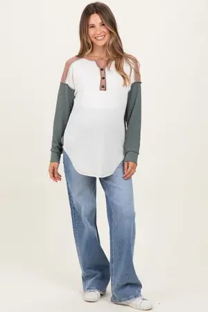 PINKBLUSH Wide Leg Maternity Jeans