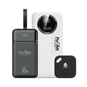 PURSONIC Power & Protection Bundle 40,000mah Power Bank - Black